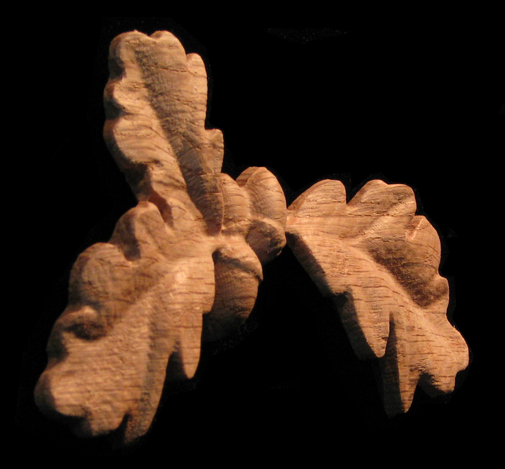 Wood Onlay - Carved Oak Leaves (Center) Wood Onlay - Carved Oak Leaves (Center)
