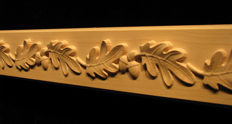 Decorative Wood Moulding-Frieze- Carved Oak Leaves & Acorns Decorative Wood Moulding-Frieze- Carved Oak Leaves & Acorns