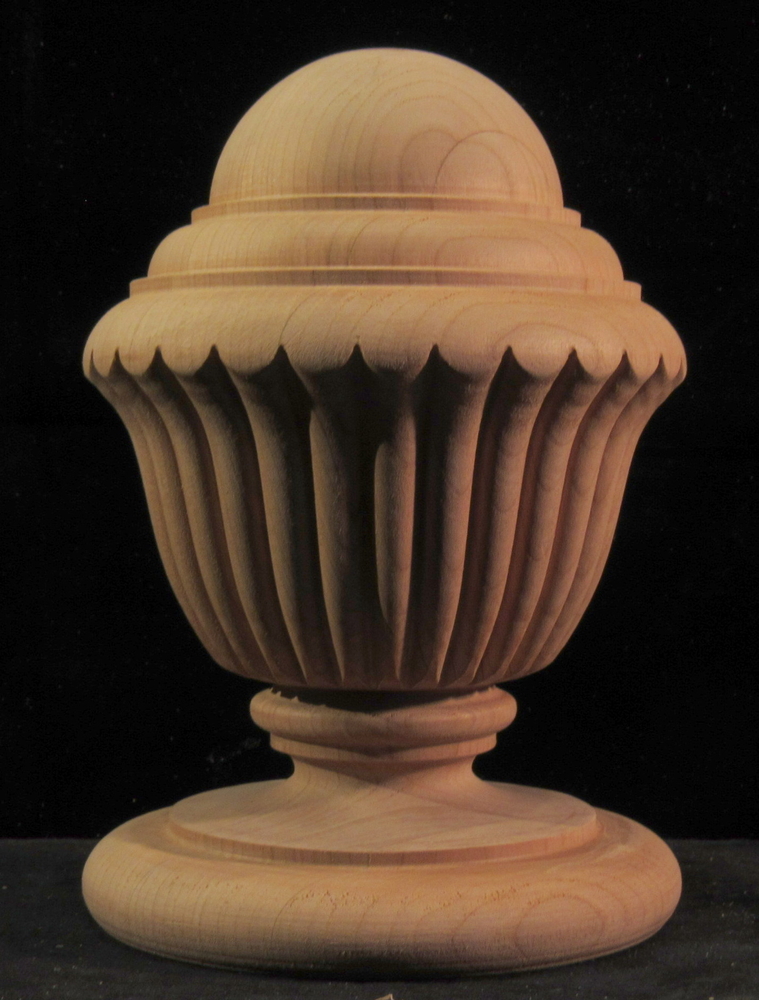 Finial - Classic Acanthus Carved Wood