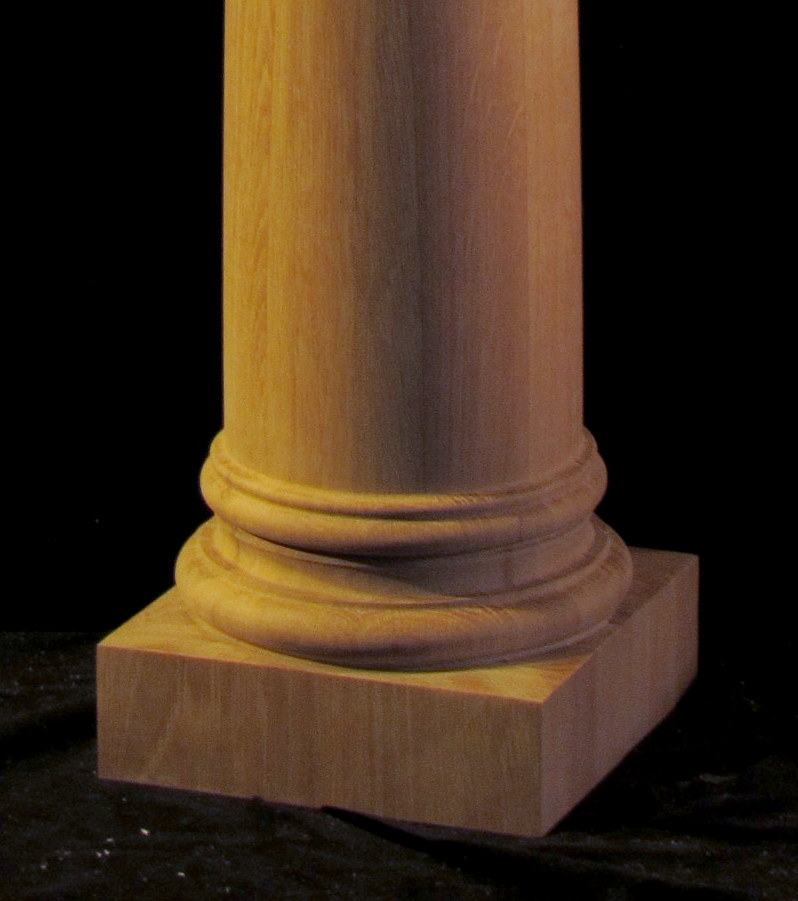 Carved Wood Column - Corinthian 8" Round Smooth