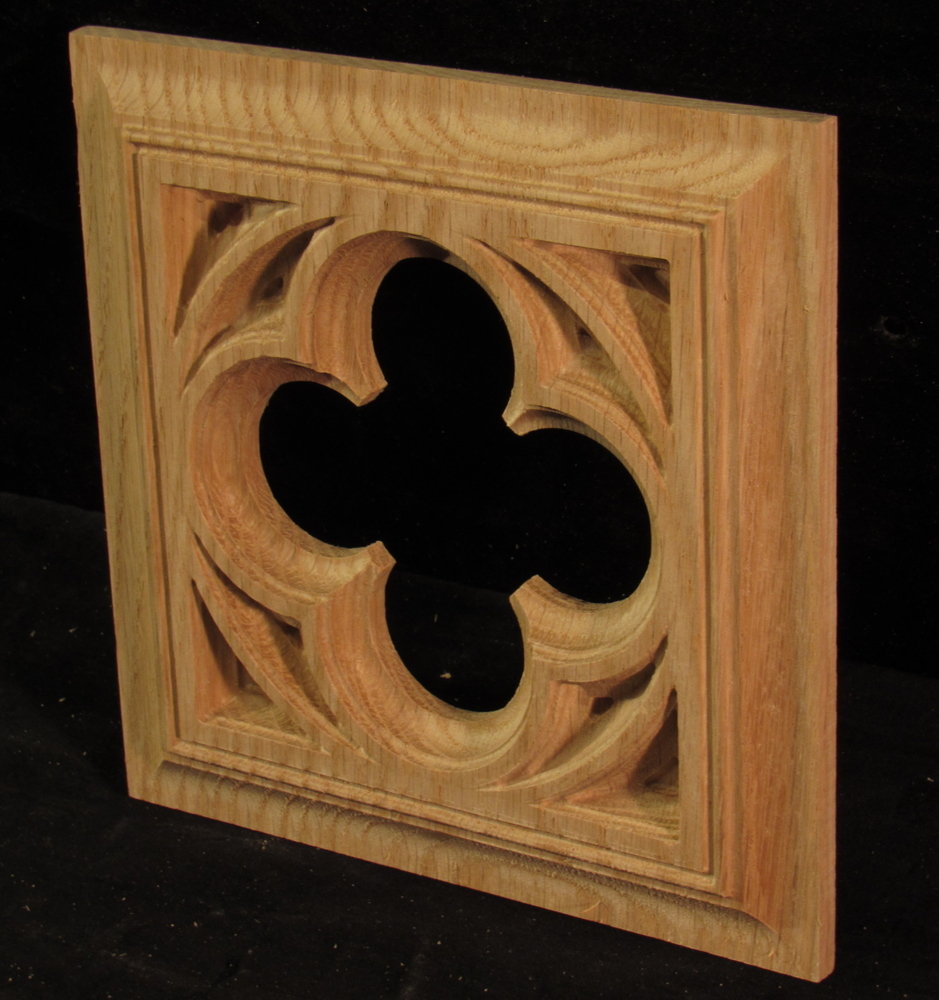 Medallion - Gothic Quatrefoil Square Medallion