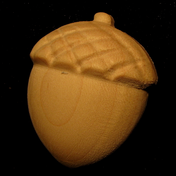 Onlay - Acorn Carved Wood