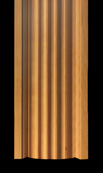 Pilaster - Ionic Fluting with Acanthus Capital Carved Wood