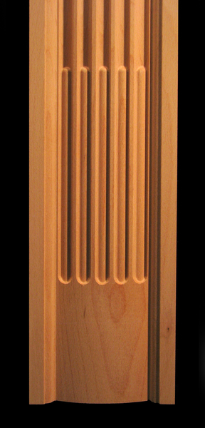 Pilaster - Ionic Fluting with Acanthus Capital Carved Wood