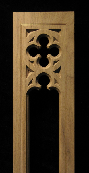 Pilaster - Gothic Quatrefoil with Pierced Arch