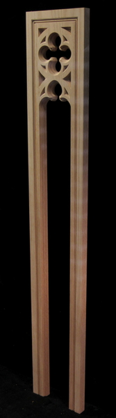 Pilaster - Gothic Quatrefoil with Pierced Arch