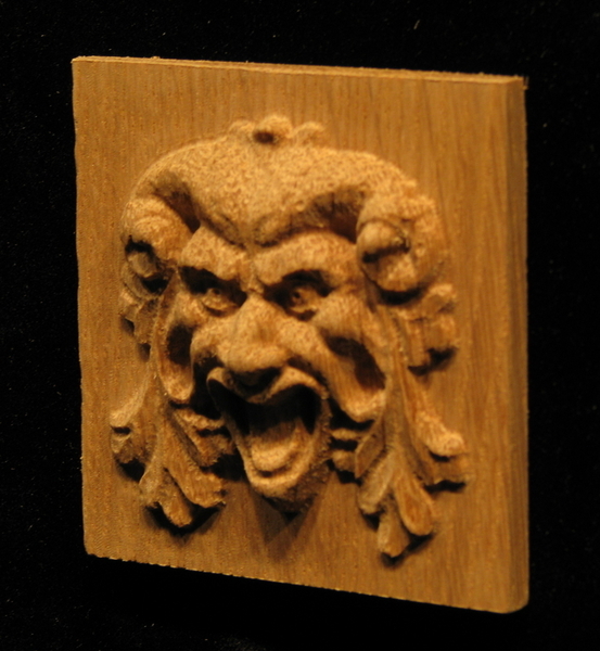Carved Wood plaque - Green Man carving