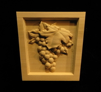 Decorative carved wood keystones