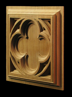 Medallion - Gothic Quatrefoil Square Medallion